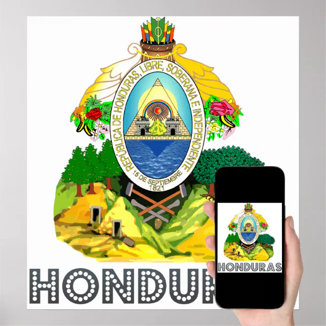 Honduras Coat of Arms Poster | Zazzle