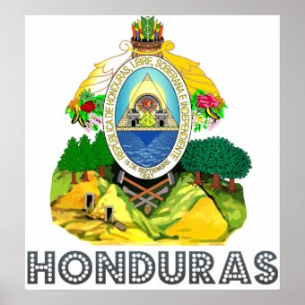 Honduras Coat of Arms Poster | Zazzle