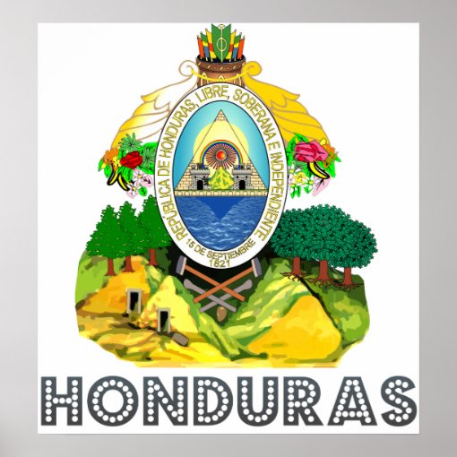 Honduras Coat of Arms Poster | Zazzle
