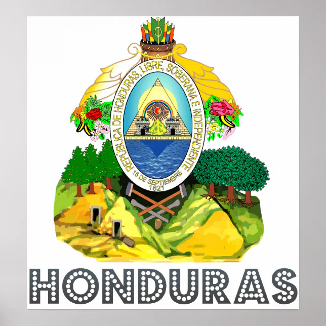 Honduras Coat of Arms Poster | Zazzle