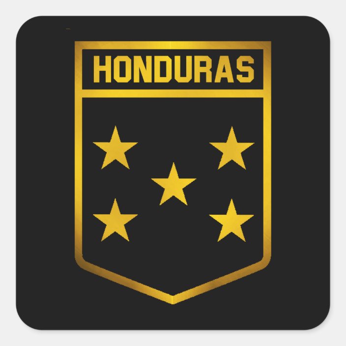 Honduras Emblem Square Sticker | Zazzle.com