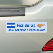 Honduras Flag and Map Bumper Sticker | Zazzle