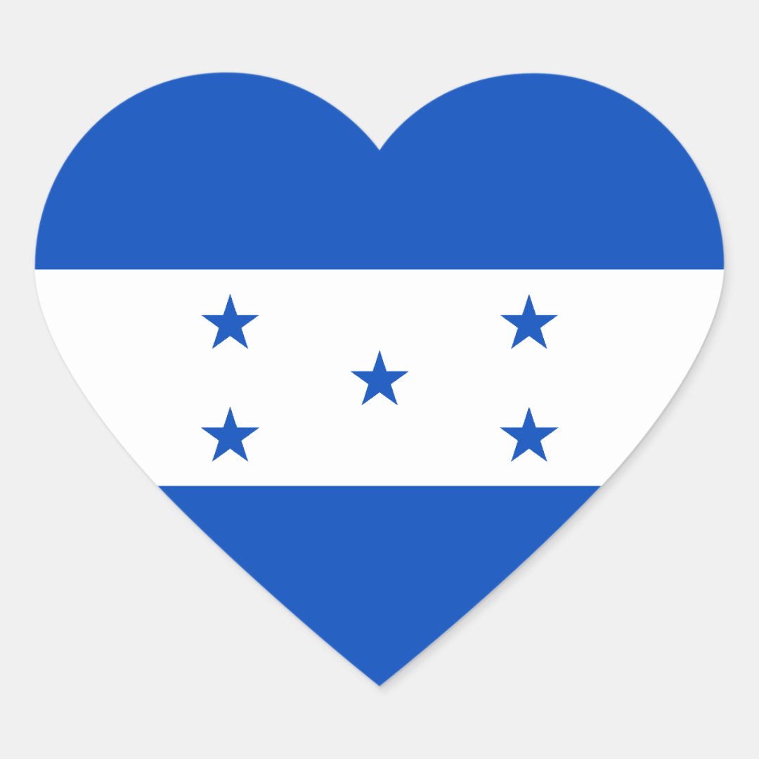 Honduras Flag Heart Sticker | Zazzle