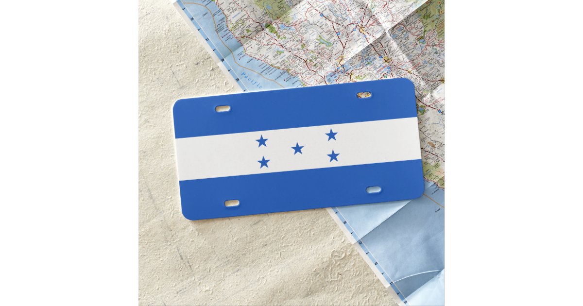 Honduras flag license plate | Zazzle