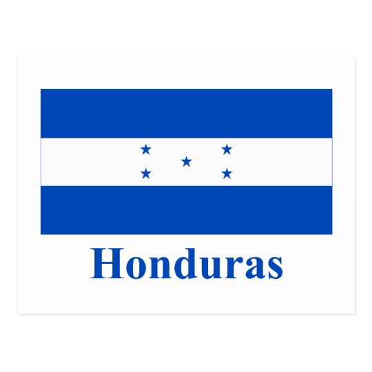 Honduras Flag with Name Postcard | Zazzle.com