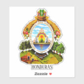 Honduras National Coat Of Arms Patriotic Sticker | Zazzle