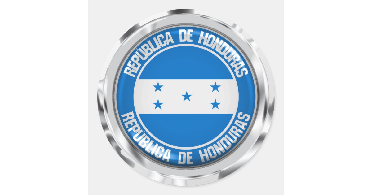 Honduras Round Emblem Classic Round Sticker | Zazzle