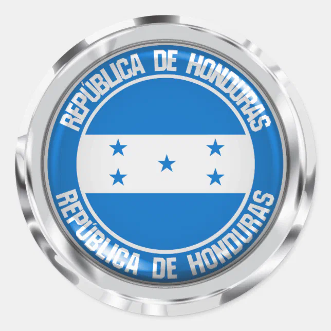 Honduras Round Emblem Classic Round Sticker | Zazzle