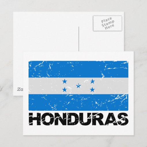 Honduras Vintage Flag Postcard | Zazzle