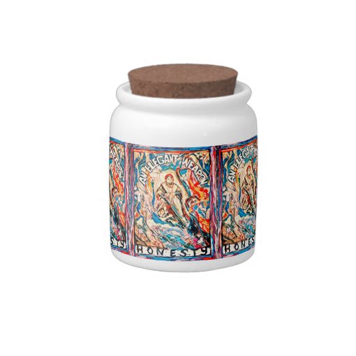 Honesty, an elegant weapon for civilized times candy jar | Zazzle