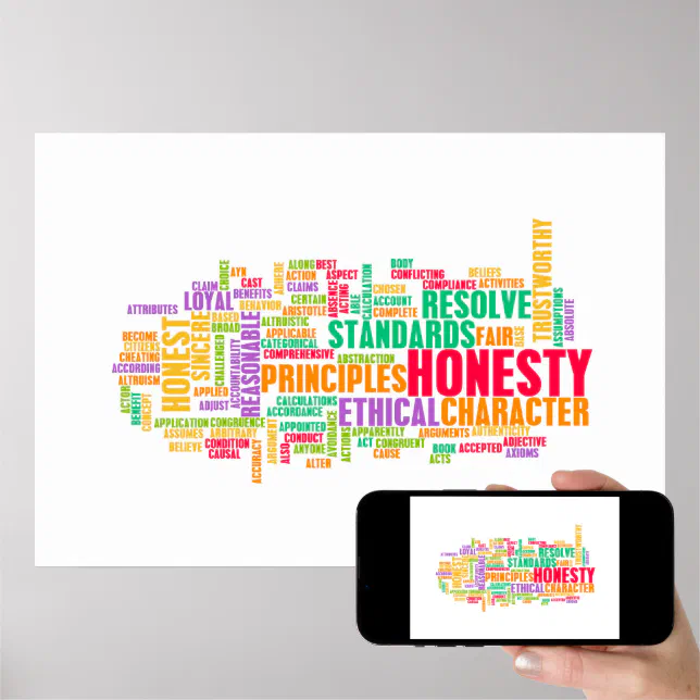 Honesty and Trustworthy Character of a Person Poster | Zazzle