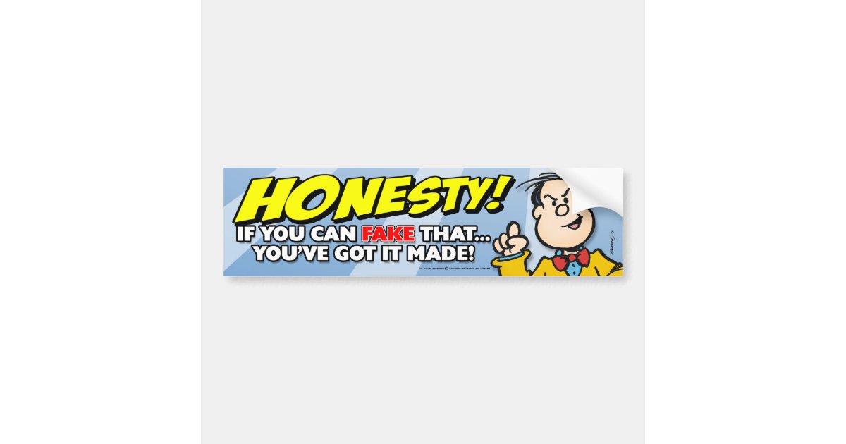 Honesty Bumper Sticker | Zazzle