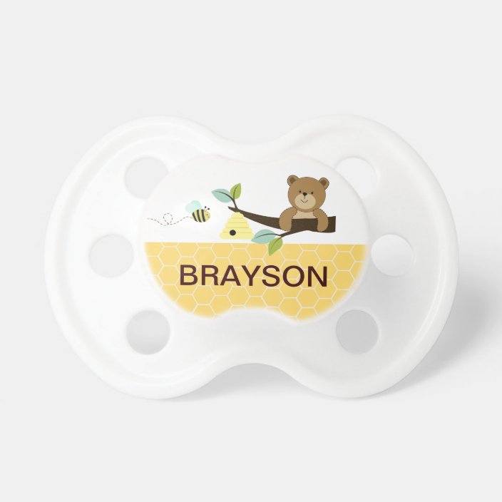 Honey Bear Personalized Baby Pacifier | Zazzle.com