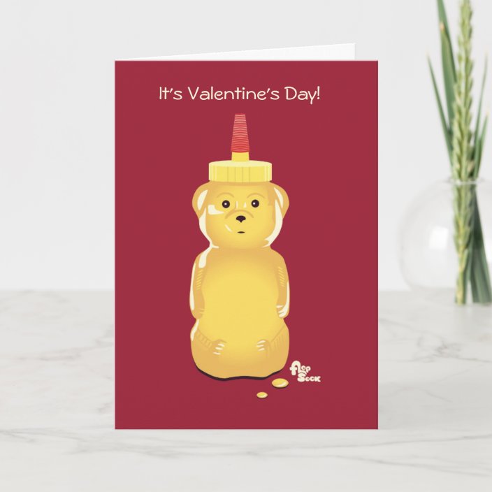 Honey Bear Valentine's Day Card | Zazzle.com