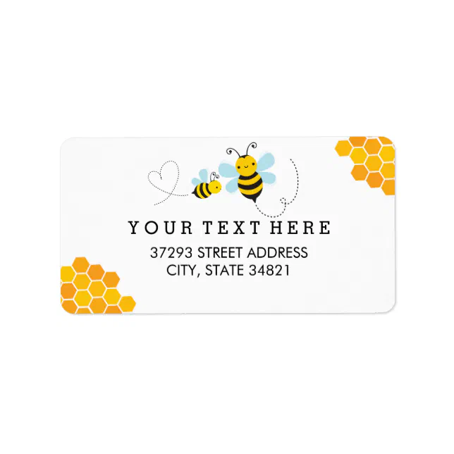 Honey Bee Address Label | Zazzle