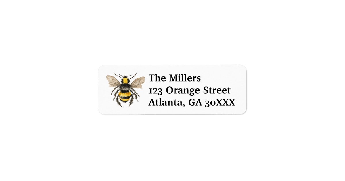 Honey Bee Address Labels | Zazzle