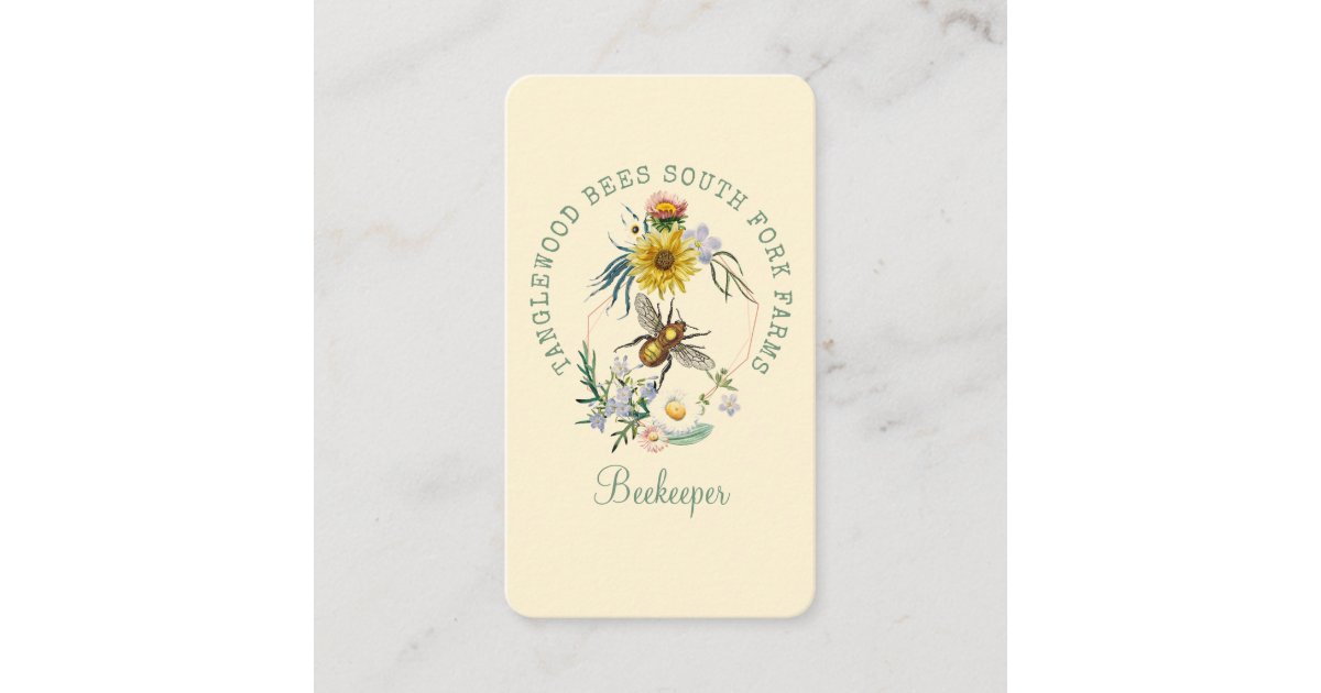 Honey Bee Apiary Beekeeper Business Card | Zazzle