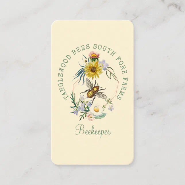 Honey Bee Apiary Beekeeper Business Card | Zazzle