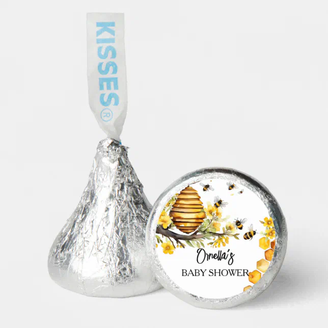 Honey bee baby shower candy favors template | Zazzle