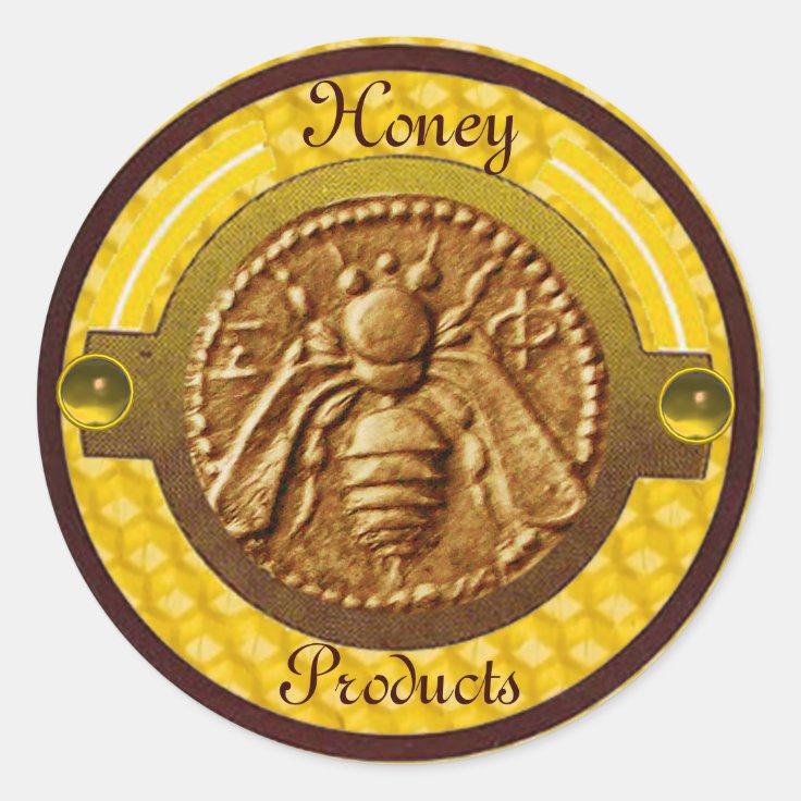 HONEY BEE / BEEKEEPER BEEKEEPING CLASSIC ROUND STICKER | Zazzle