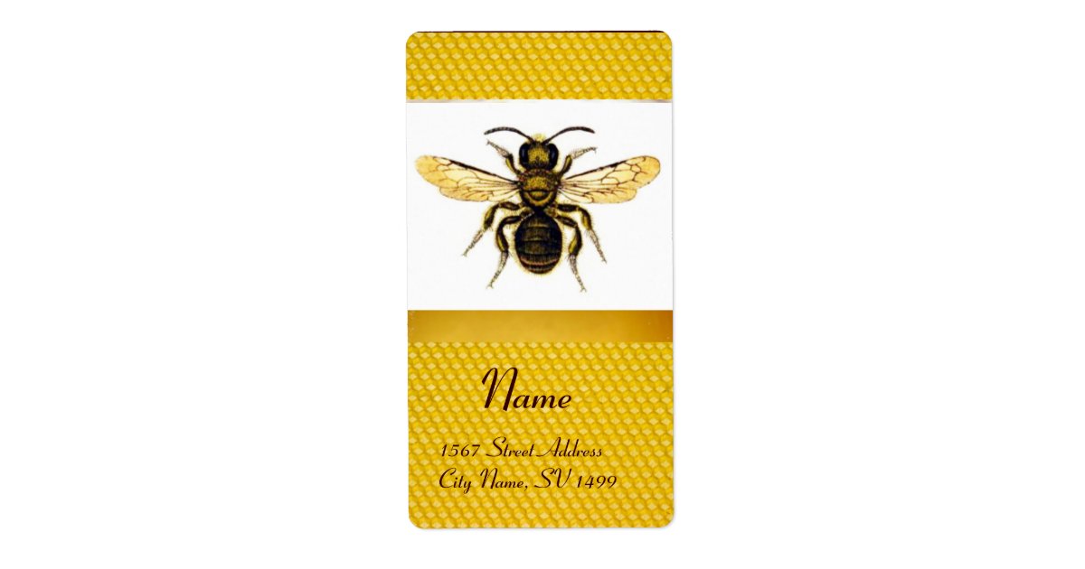 HONEY BEE ,BEEKEEPER LABEL | Zazzle