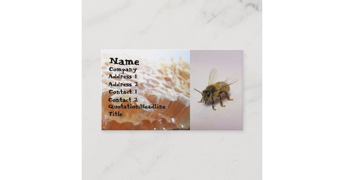 Honey bee business card | Zazzle