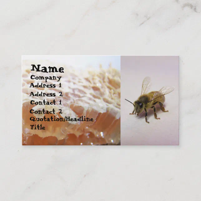 Honey bee business card | Zazzle
