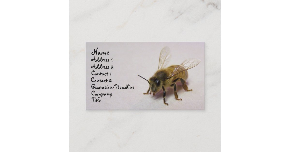 honey bee business card | Zazzle