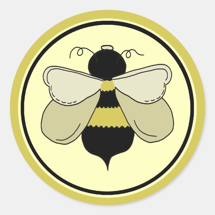 Honey Bee Classic Round Sticker | Zazzle.com