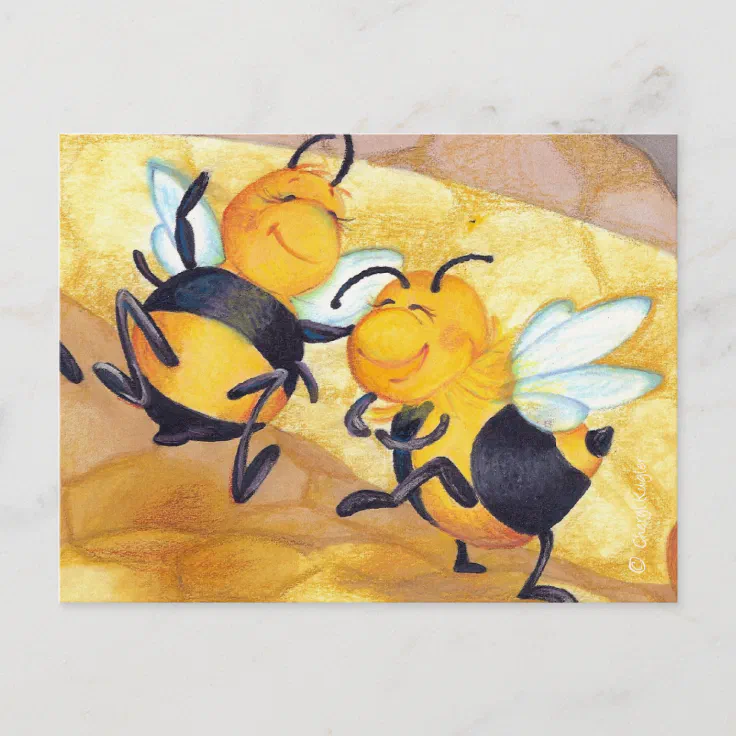 Honey Bee Dance / Postcard | Zazzle