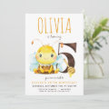 Honey Bee Fifth Birthday Invitation | Zazzle