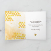 Honey Bee Folded Thank You Card Bee and Sunflowers | Zazzle