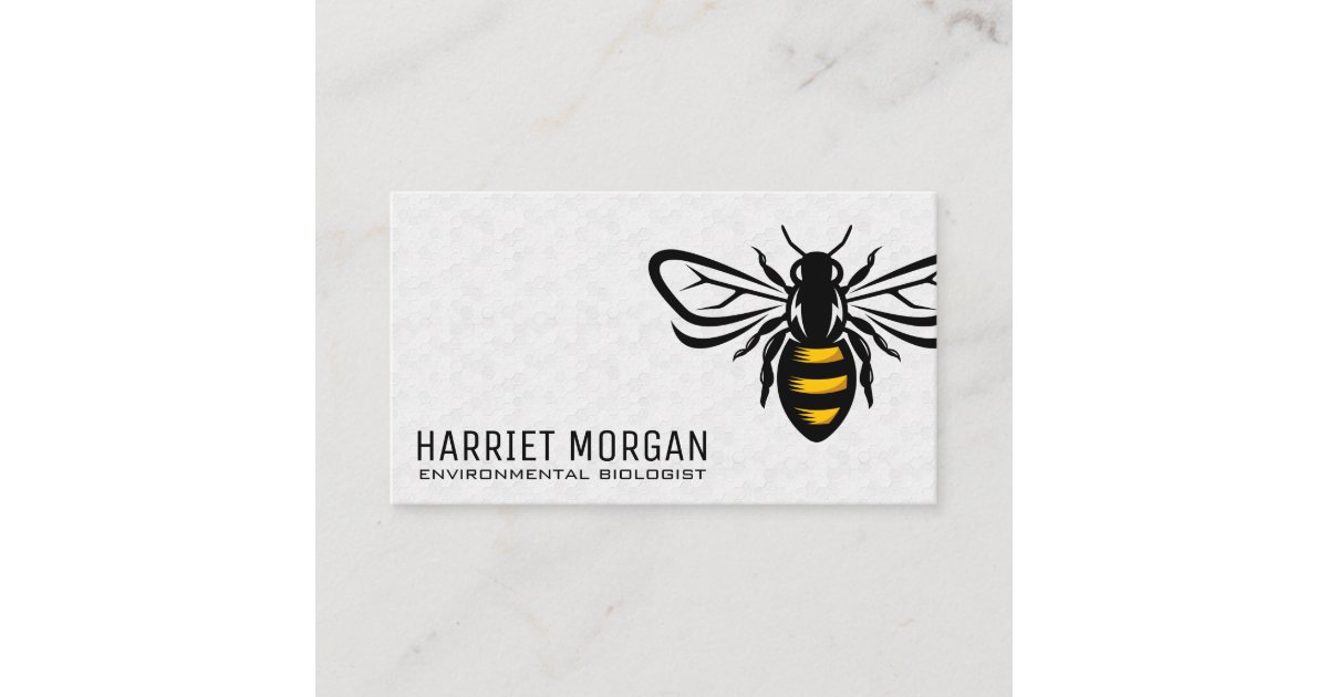 Honey Bee | Geometric Pattern | Insect Business Card | Zazzle