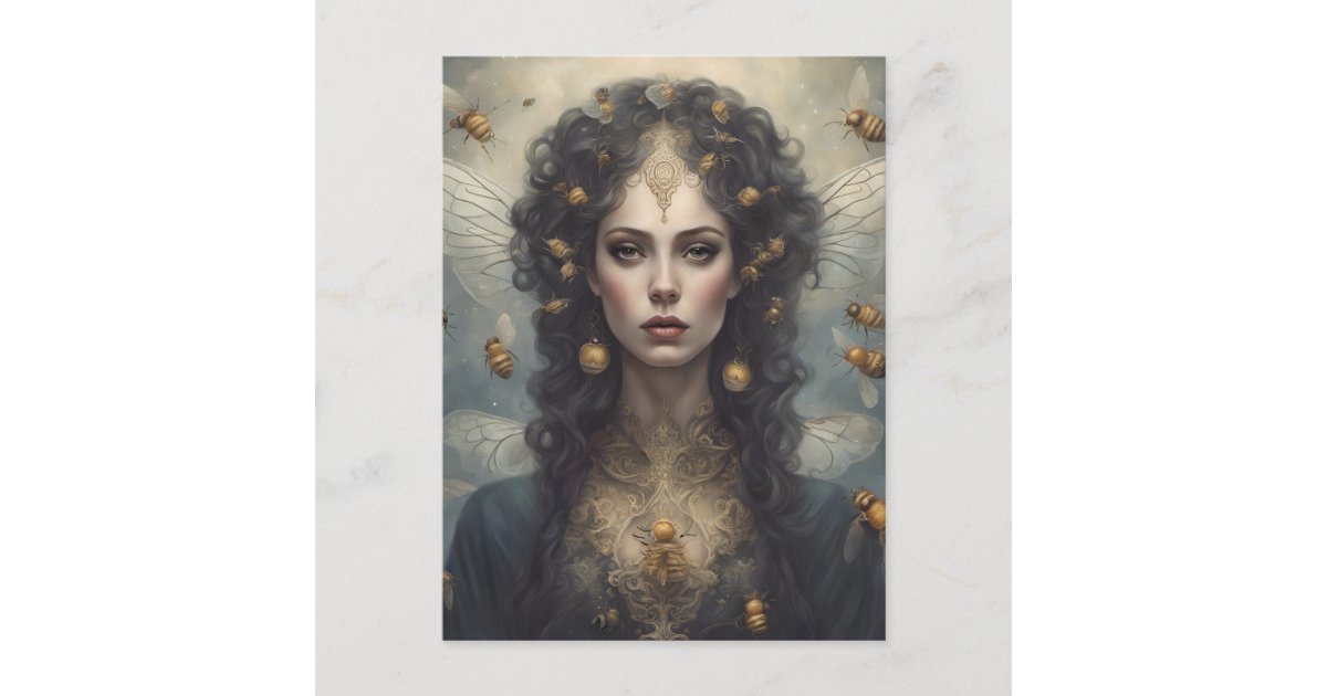 Honey Bee Goddess Postcard | Zazzle