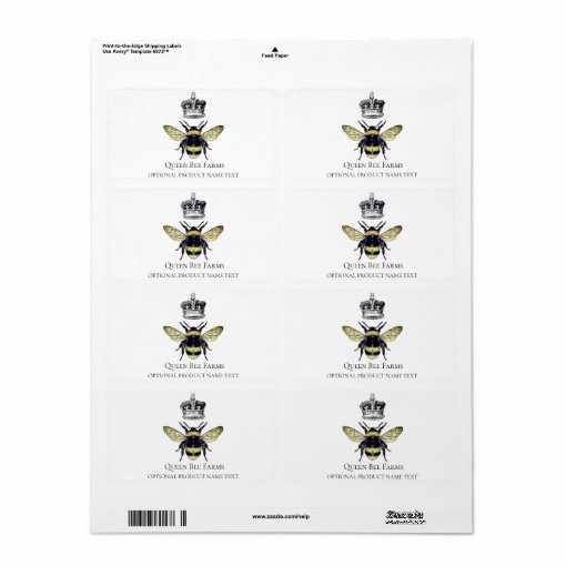 Honey Bee Honey Products Apiary Label | Zazzle