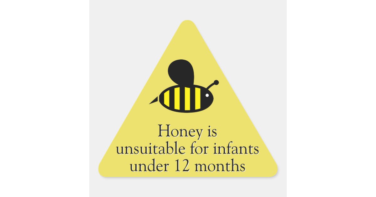 Honey Bee Infant Warning Triangle Sticker | Zazzle