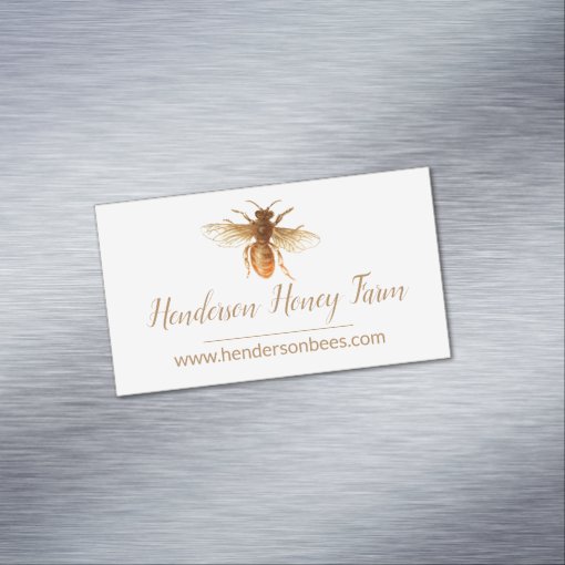 Honey Bee Magnetic Business Card | Zazzle