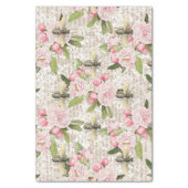 Honey Bee Pink Floral Tissue Paper | Zazzle