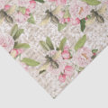 Honey Bee Pink Floral Tissue Paper | Zazzle