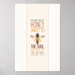 Honey Bee Poster | Zazzle