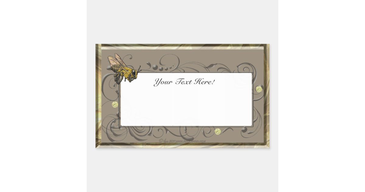 Honey Bee Rectangular Sticker | Zazzle