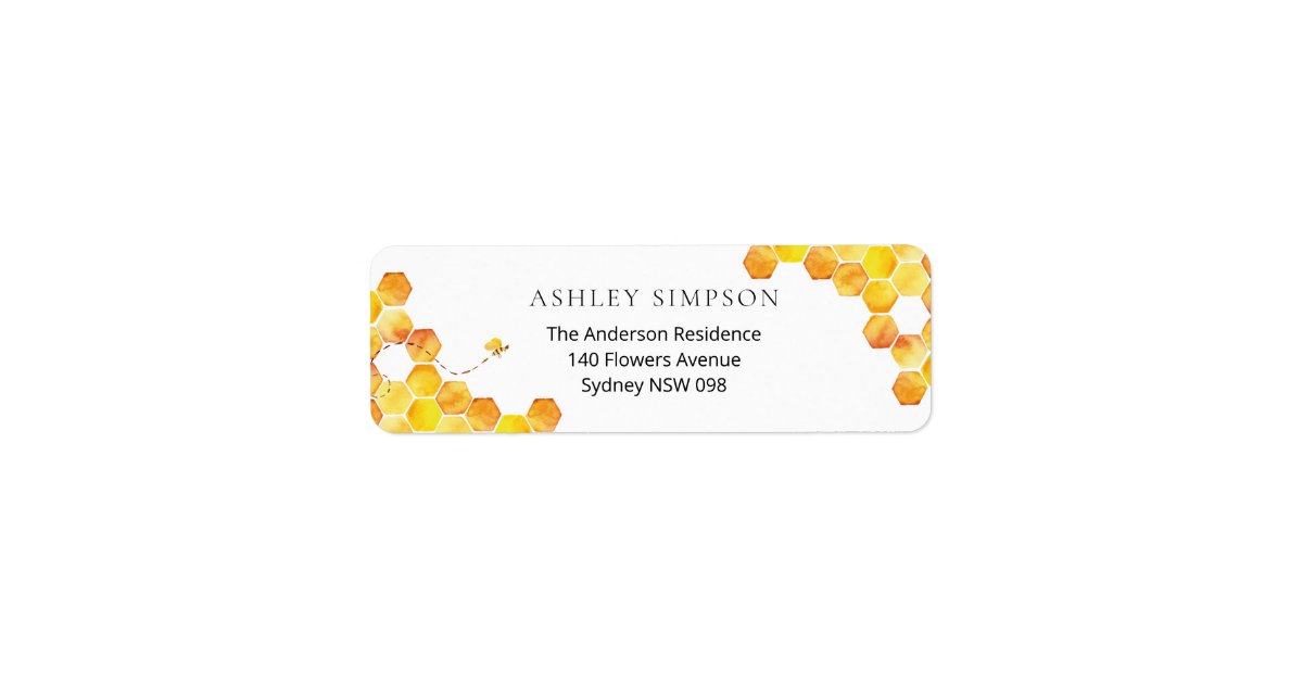 Honey Bee Return Address Label | Zazzle