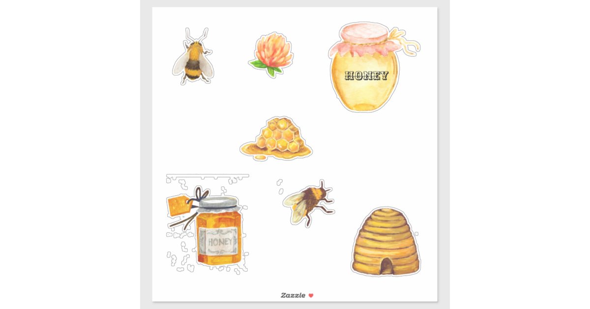 Honey Bee Stickers | Zazzle