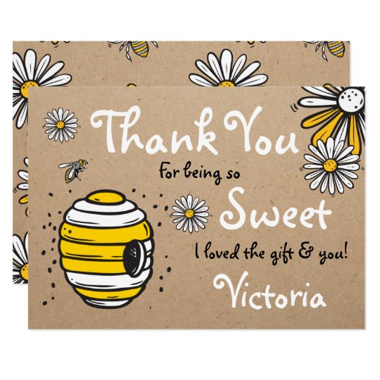 Honey Bee Thank you note card | Zazzle.com