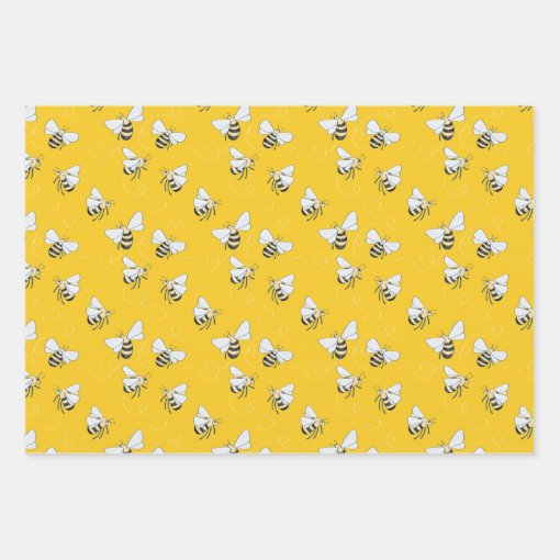 Honey Bee Wrapping Paper Sheets | Zazzle