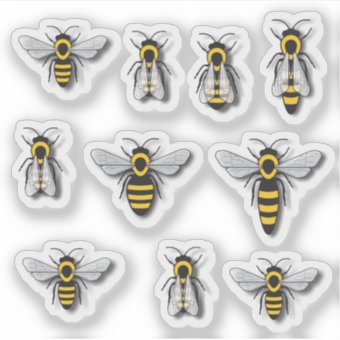 Honey Bees Sticker | Zazzle