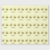 Honey Bees with Heart Congrats! Wrapping Paper | Zazzle
