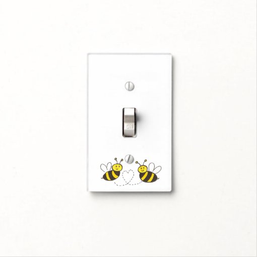 Honey Bees with Heart Light Switch Cover | Zazzle