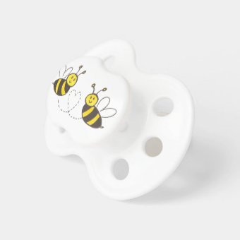Honey Bees with Heart Pacifier | Zazzle