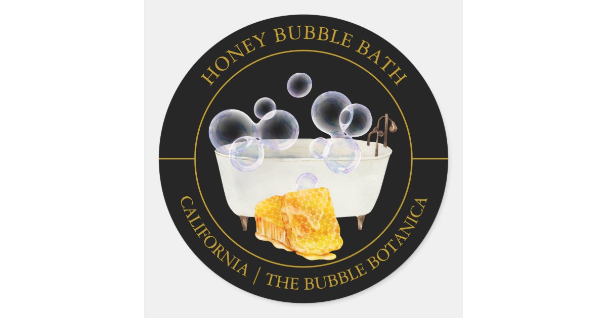 Honey Bubble Bath label | Zazzle